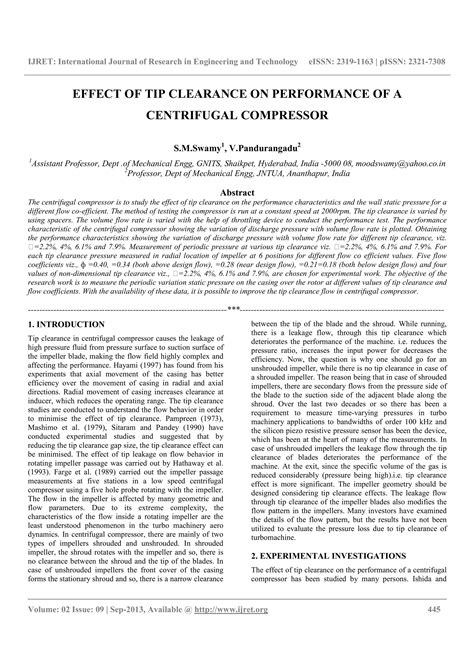 Effect Of Tip Clearance On Performance Of A PDF