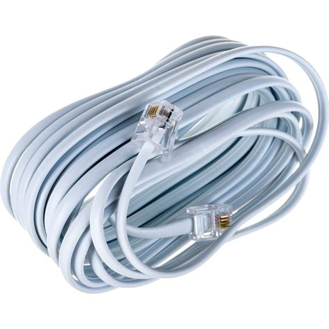 Телефонный удлинитель REXANT RJ-11 (6P-4C), 5 м, белый 18-3051 ...