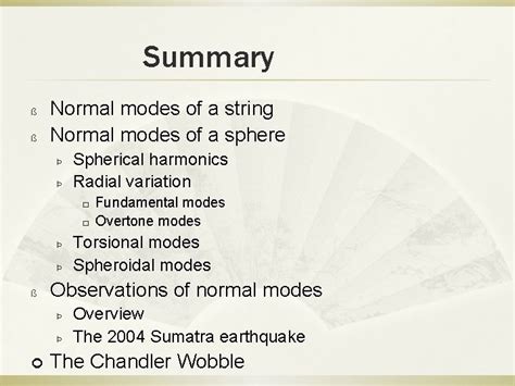 Normal Modes Normal Modes Normal Modes Of A