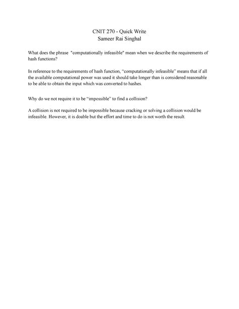 Cnit 270 Quick Write Assignment Done For The Course Cnit 270 Cnit