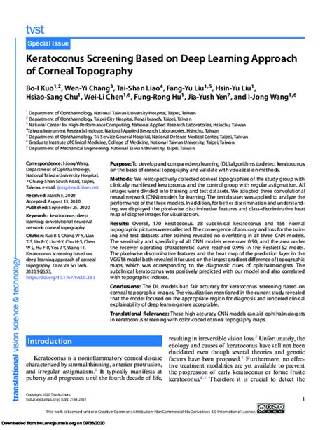 Pdf Deep Learning For Keratoconus Detection