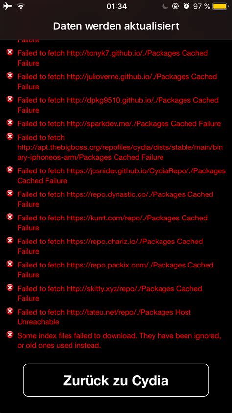 Question Cydia Error When Updating Sources Failed To Fetch Source