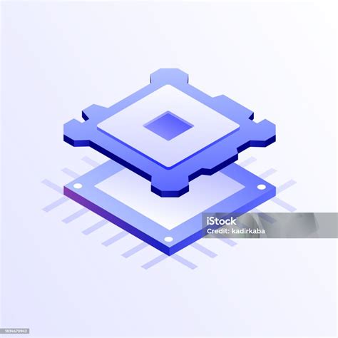 Cpu 아이콘 디자인 3 차원 및 등각 투영 도면 0명에 대한 스톡 벡터 아트 및 기타 이미지 0명 3차원 형태 Cpu Istock