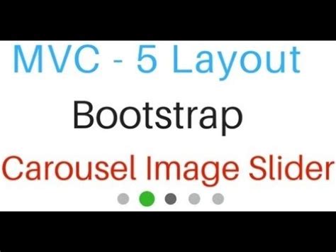 Asp Net MVC Layout View Carousel Header Image Slideshow Bootstrap YouTube