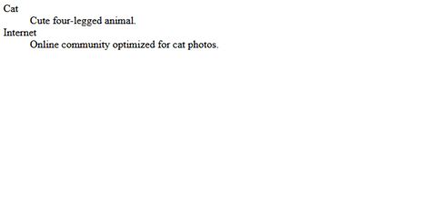 ordered unordered and definition lists in html