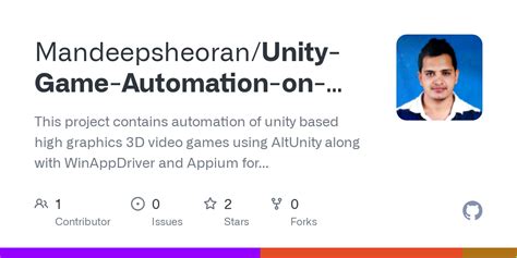 Github Mandeepsheoran Unity Game Automation On Windows Altunity Winappdriver This Project