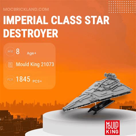 Imperial Class Star Destroyer Mould King 21073 Star Wars With 1845