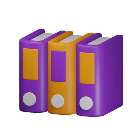 Archive 3d Render Cute Icon Illustration Folder File Format 24485809 Png
