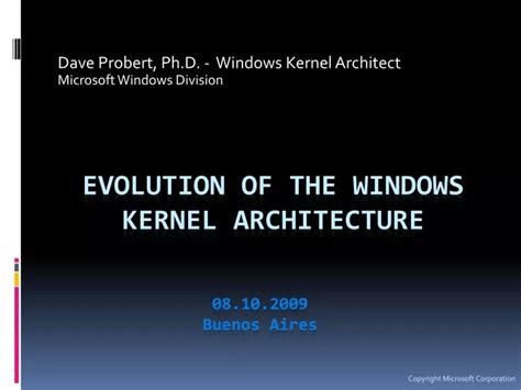 Ppt Evolution Of The Windows Kernel Architecture Powerpoint