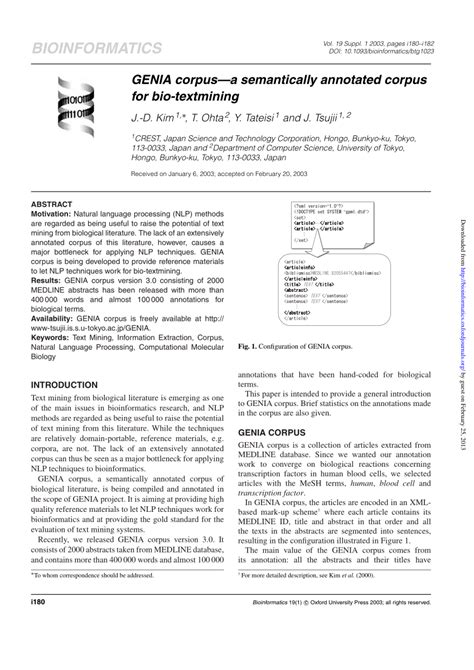pdf genia corpus—a semantically annotated corpus for bio textmining
