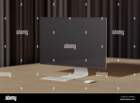 A Modern Desktop Computer Displays A Vibrant Artificial Intelligence Concept On Its Screen