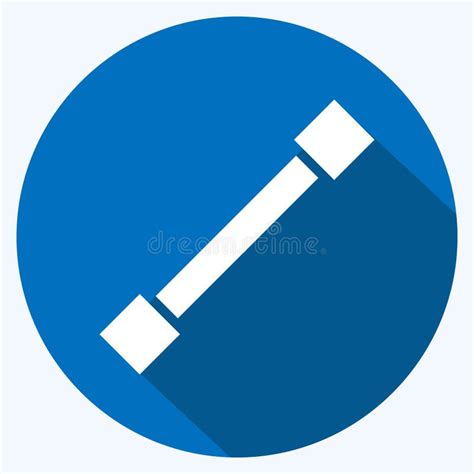 Icon Draw Line Related To Graphic Design Tools Symbol Long Shadow Style Simple Design