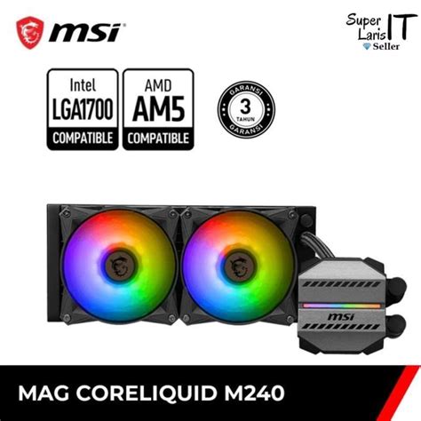 Jual Msi Mag Coreliquid M240 Fan Processor Liquid Coolercooling Di