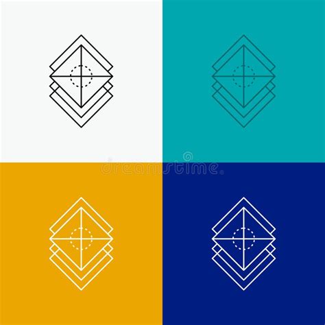 Arrange Design Layers Stack Layer Icon Over Various Background Line Style Design Designed