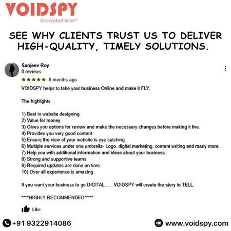 Voidspy Pvt Ltd On Linkedin Clienttestimonials