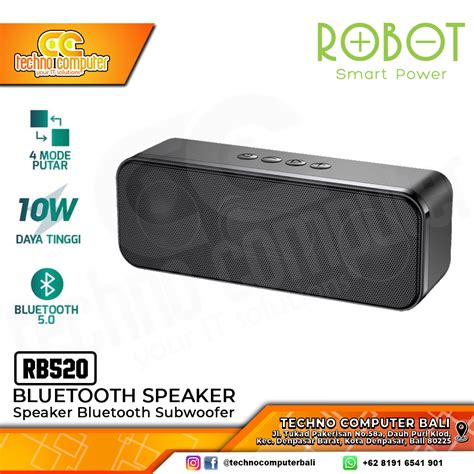 Speaker Robot Rb520 Bluetooth 5 0 Subwoofer