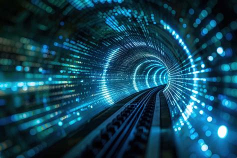 Data Tunnel Technology Transportation Illuminated Free Photo Rawpixel