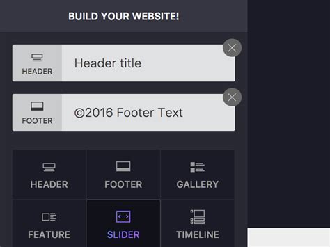 Website Builder UI by Javier Bórquez on Dribbble