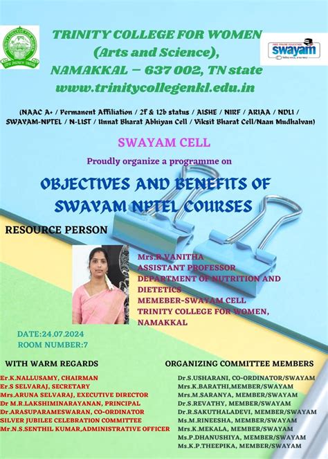 Trinity College On Linkedin Swayam Awareness Programme For The
