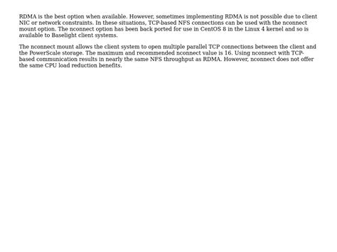 Nfs And Nconnect Powerscale Onefs With Baselight By Filmlight Best Practices And