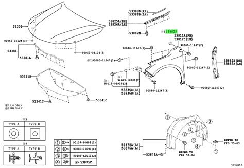 Buy Genuine Toyota 5388230030 53882 30030 Seal Front Fender Prices