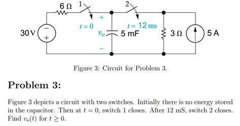 Solved Figure 3 Circuit For Problem 3 Problem 3 Figure 3
