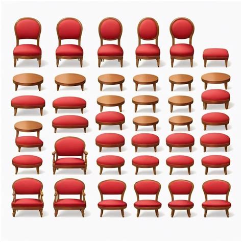 Seating Chart Cartoon Vector Set White Background Isolated Premium Ai Generated Vector