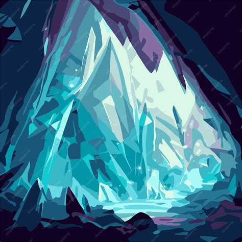 Premium Vector Crystal Cave Vector 6
