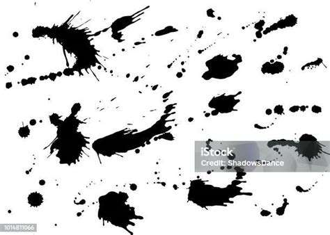 지저분한 잉크 오 점 검정 흰색 바탕에 삭제합니다 벡터 일러스트 레이 션 개체 그룹에 대한 스톡 벡터 아트 및 기타 이미지 개체 그룹 누른 자국 더러운 Istock
