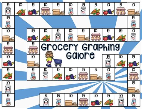 Represent And Interpret Data Bar Graph Practice 3rd Grade Math Grocery Board Game