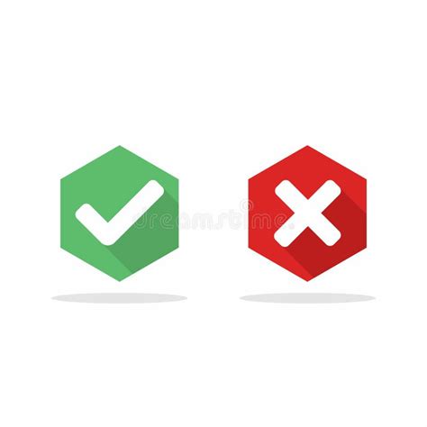 Check And Wrong Marks Tick And Cross Marks Accepted Rejected