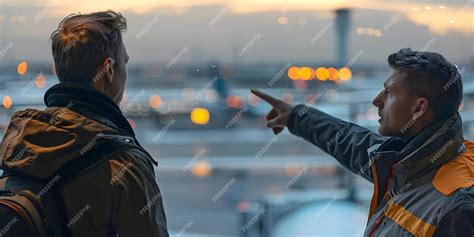 Ground Crew Signals Aircraft Controls Using Marshalling Signals At The