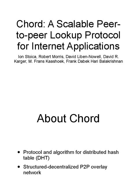 chord a scalable peer to peer lookup protocol for internet