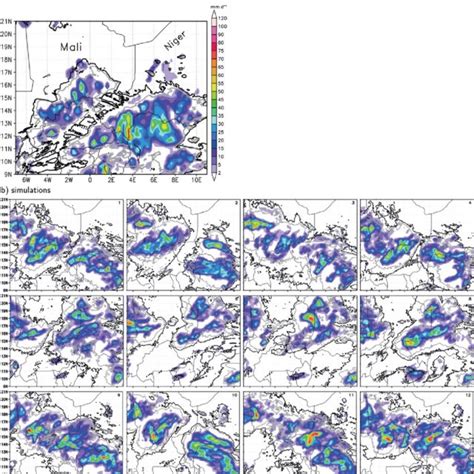 Example Of Observed A And Simulated Spatial Precipitation
