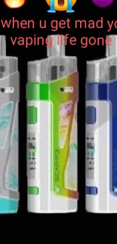 Colorful Vape Mod Trio Wallpaper Free Download