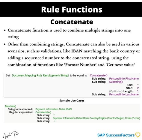 𝐂𝐨𝐧𝐜𝐚𝐭𝐞𝐧𝐚𝐭𝐞 Rule functions in SAP Su Fishbowl
