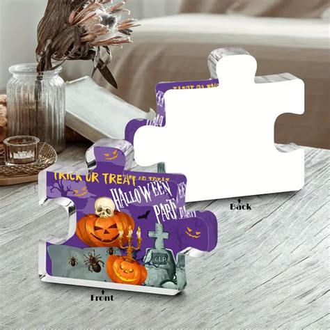 할로윈을 위한 트릭 오어 트릿 조각 아크릴 블록 가족 친구 교사를 위한 독특한 선물 가을 추수감사절 겨울 장 Temu Republic Of Korea