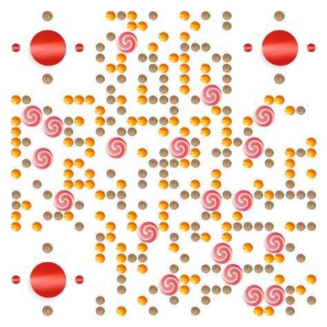So Sweet甜蜜糖果c4d粉色棒棒糖二维码生成器 平面静态 无背景码 05550101 第九工场