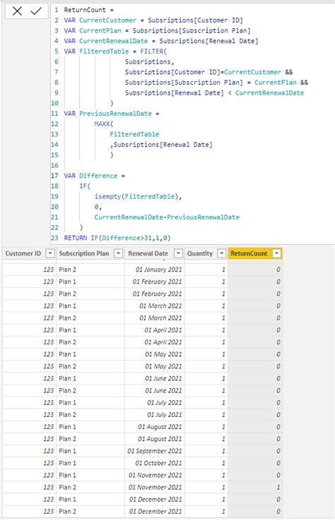 Solved Calculating Returned Customers By Customer And Pla Microsoft Fabric Community