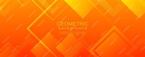 Premium Vector Minimal Geometric Background With Dynamic Square Design In Orange Gradient Color