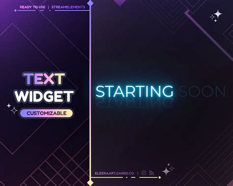 widget text customizable twitch streamelements obs etsy