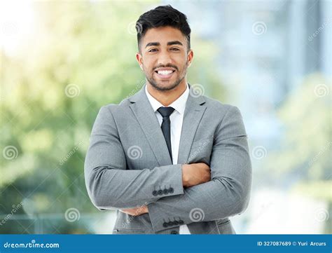 Hispanic Man Business Or Portrait In Office With Arms Crossed And Smile Pride For Career With