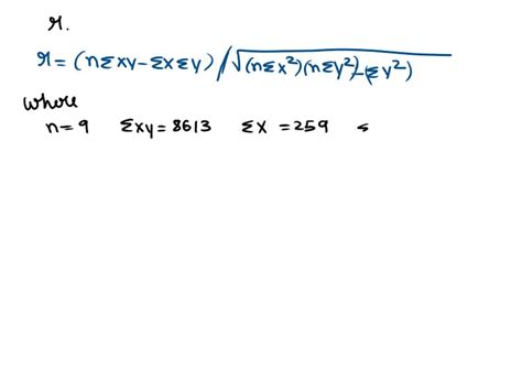 Solved You Need To Determine The Correlation Coefficient For A Data