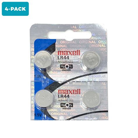 Maxell LR44 A76 Battery (4 piece) Alkaline 1.55V L1154 Battery ...