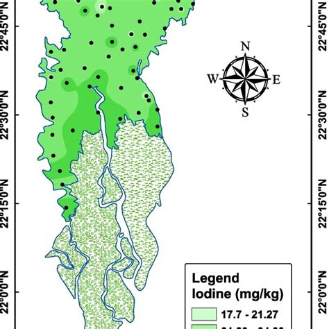 Zonation Map Showing The Iodine Concentration In Edible Salts Collected