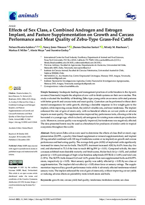 Pdf Effects Of Sex Class A Combined Androgen And Estrogen Implant