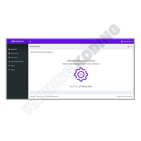 Source Code Aplikasi Spk Metode Waspas Dengan Php Dan Mysql