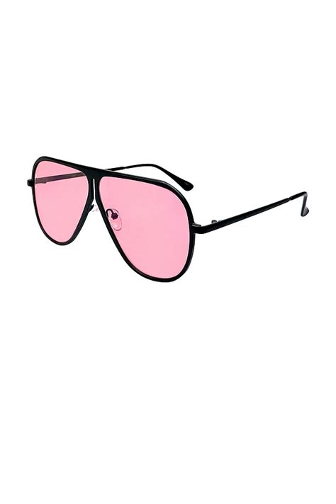 Otra Ava Sunglasses In Black And Pink Revolve