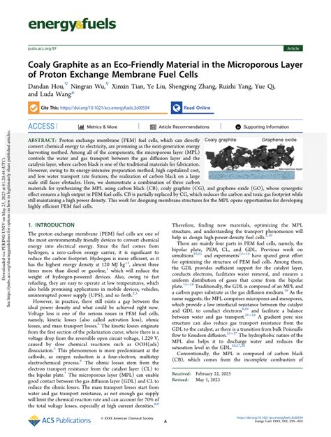 pdf coaly graphite as an eco friendly material in the microporous