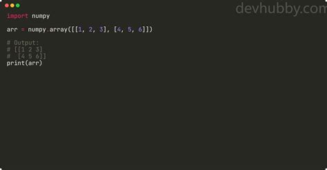 How To Create A 2d Array In Numpy Rpythonlearning